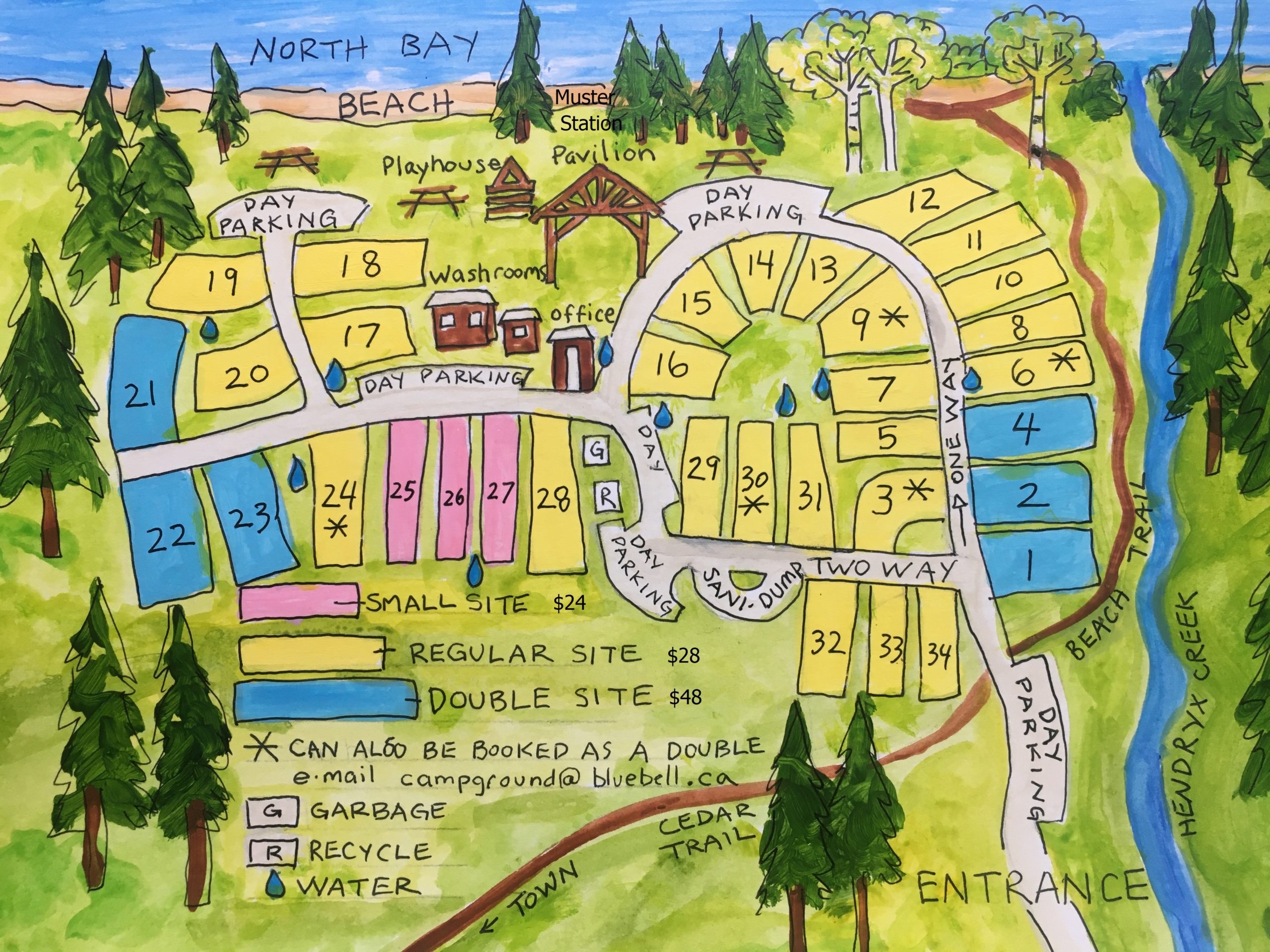 Campsite Map – Riondel Community Park & Campground