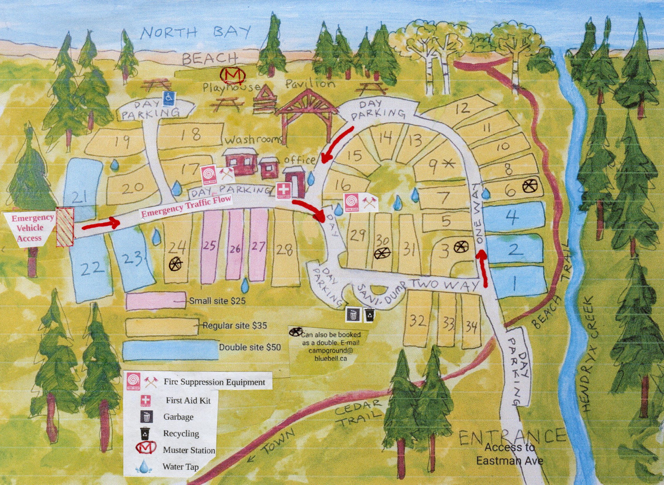 Campsite Map – Riondel Community Park & Campground